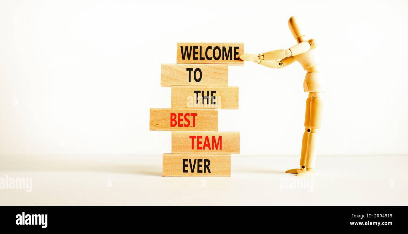 Welcome to best team symbol. Concept words Welcome to the best team ...
