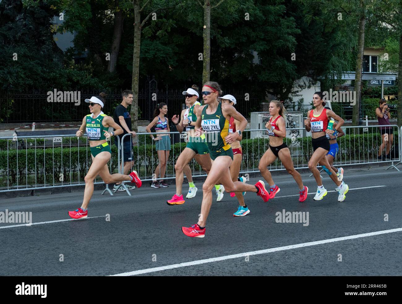 Irvette Van Zyl of South Africa competing in the women’s marathon on ...