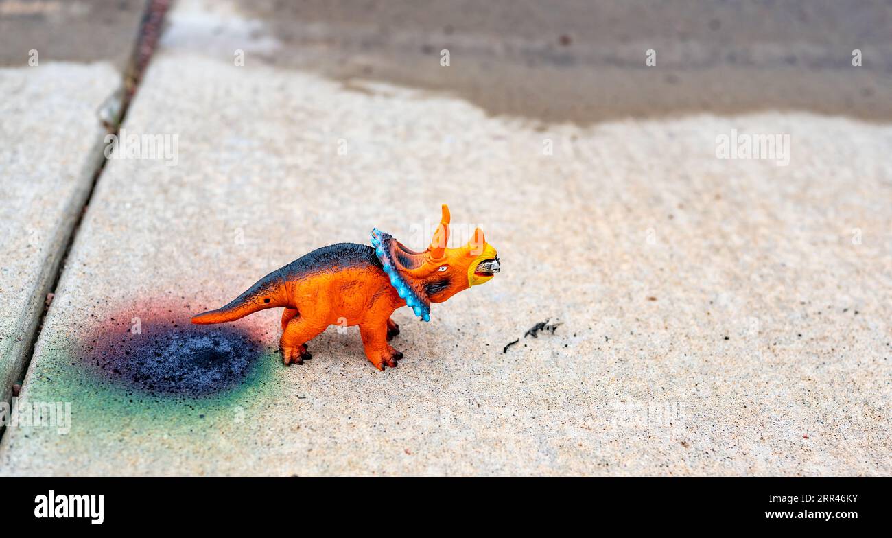 Stained concrete caused by a fireworks smoke Stock Photo - Alamy