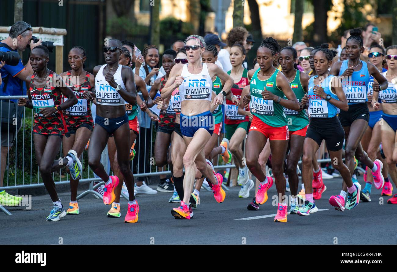 Lonah Chemtai Salpeter of Isreal competing in the women’s marathon on ...