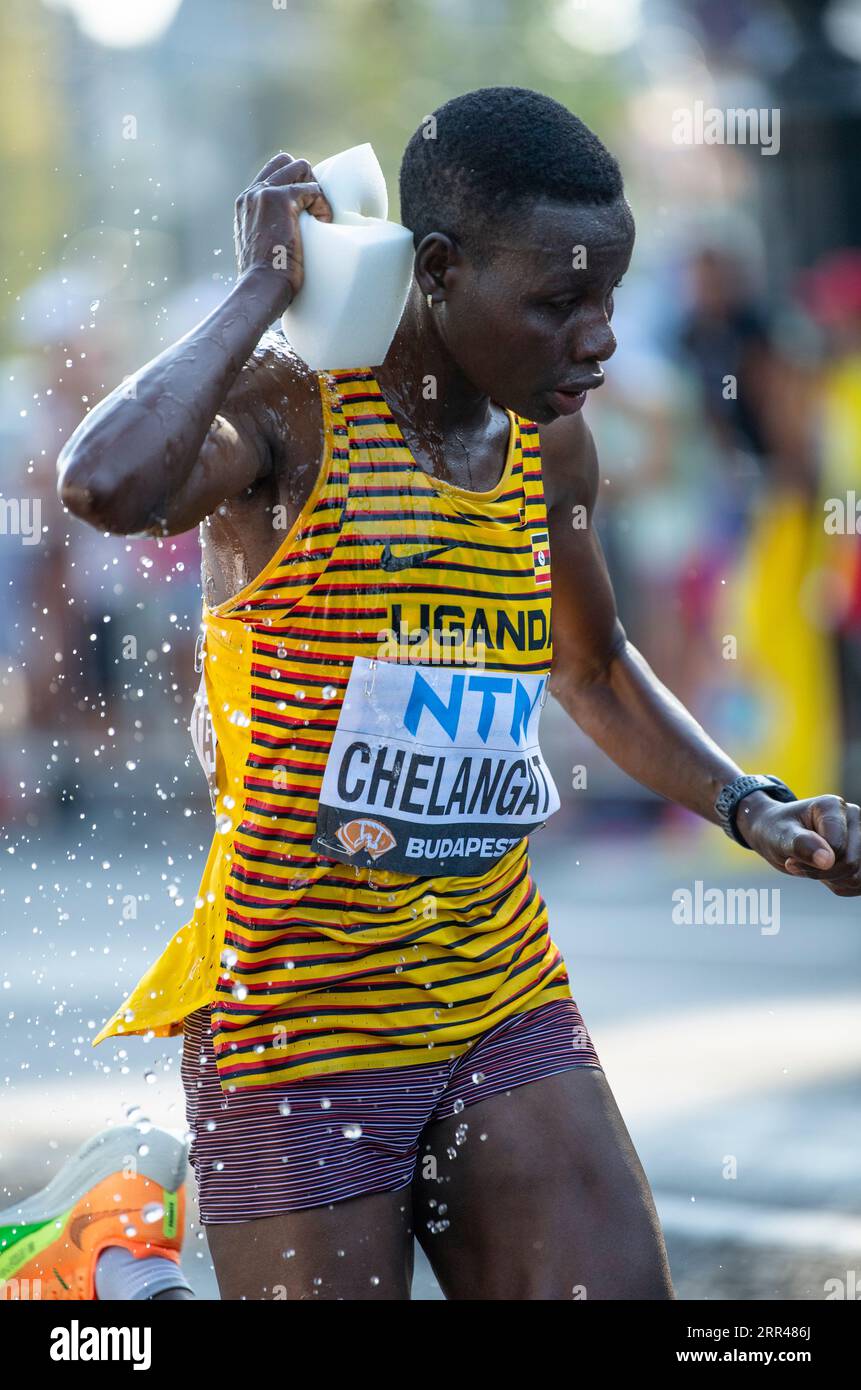 Mercyline Chelangat of Uganda competing in the women’s marathon on day ...