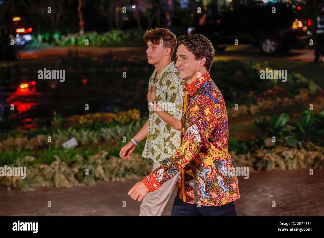Canada's Prime Minister Justin Trudeau, right, and his son Xavier ...