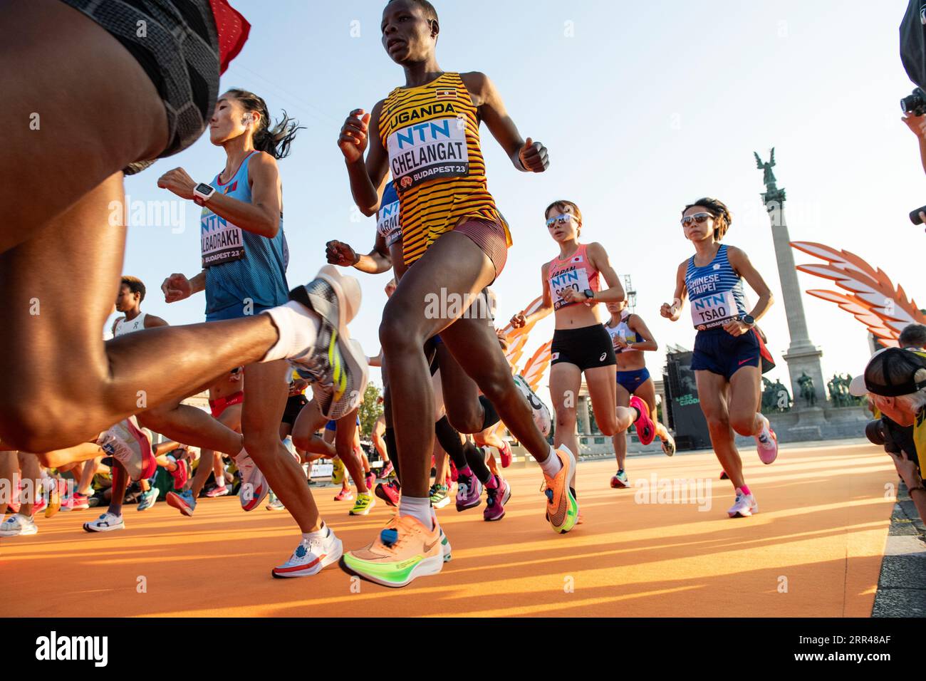 Mercyline Chelangat of Uganda competing in the women’s marathon on day ...