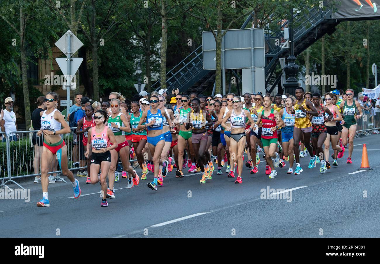 Natasha Wodak of Canada competing in the women’s marathon on day 8 of ...