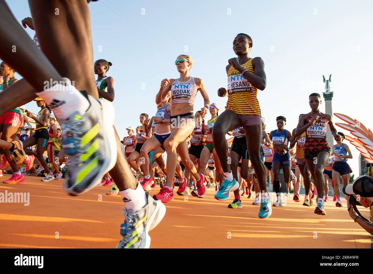 Natasha Wodak of Canada competing in the women’s marathon on day 8 of ...