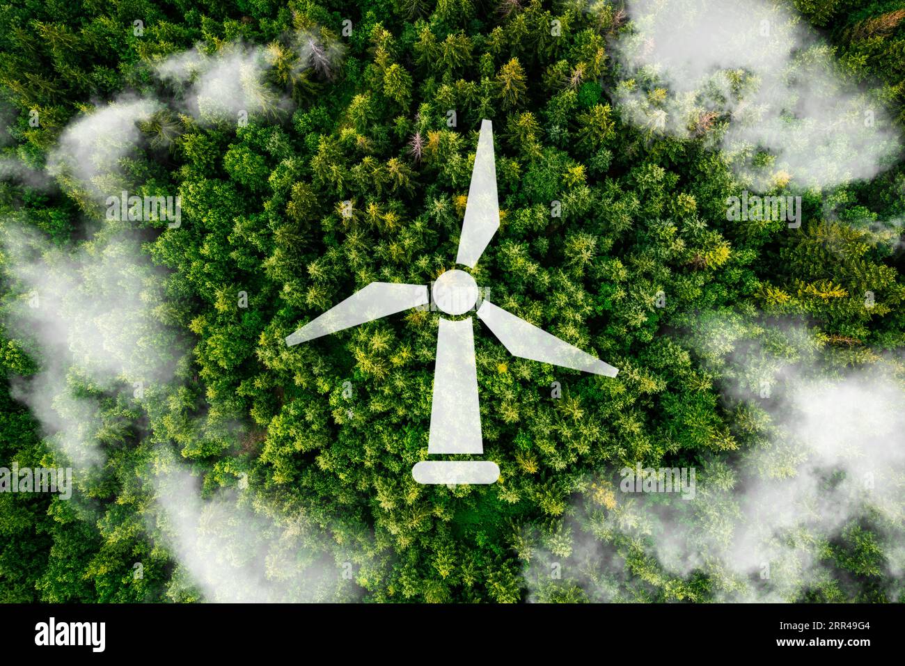 Abstract icon representing the ecological call to recycle and reuse in ...