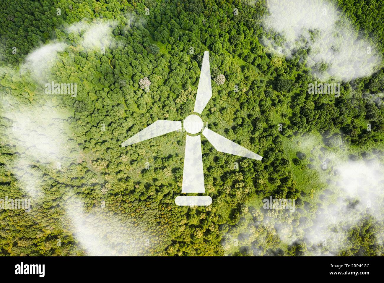 Abstract icon representing the ecological call to recycle and reuse in ...