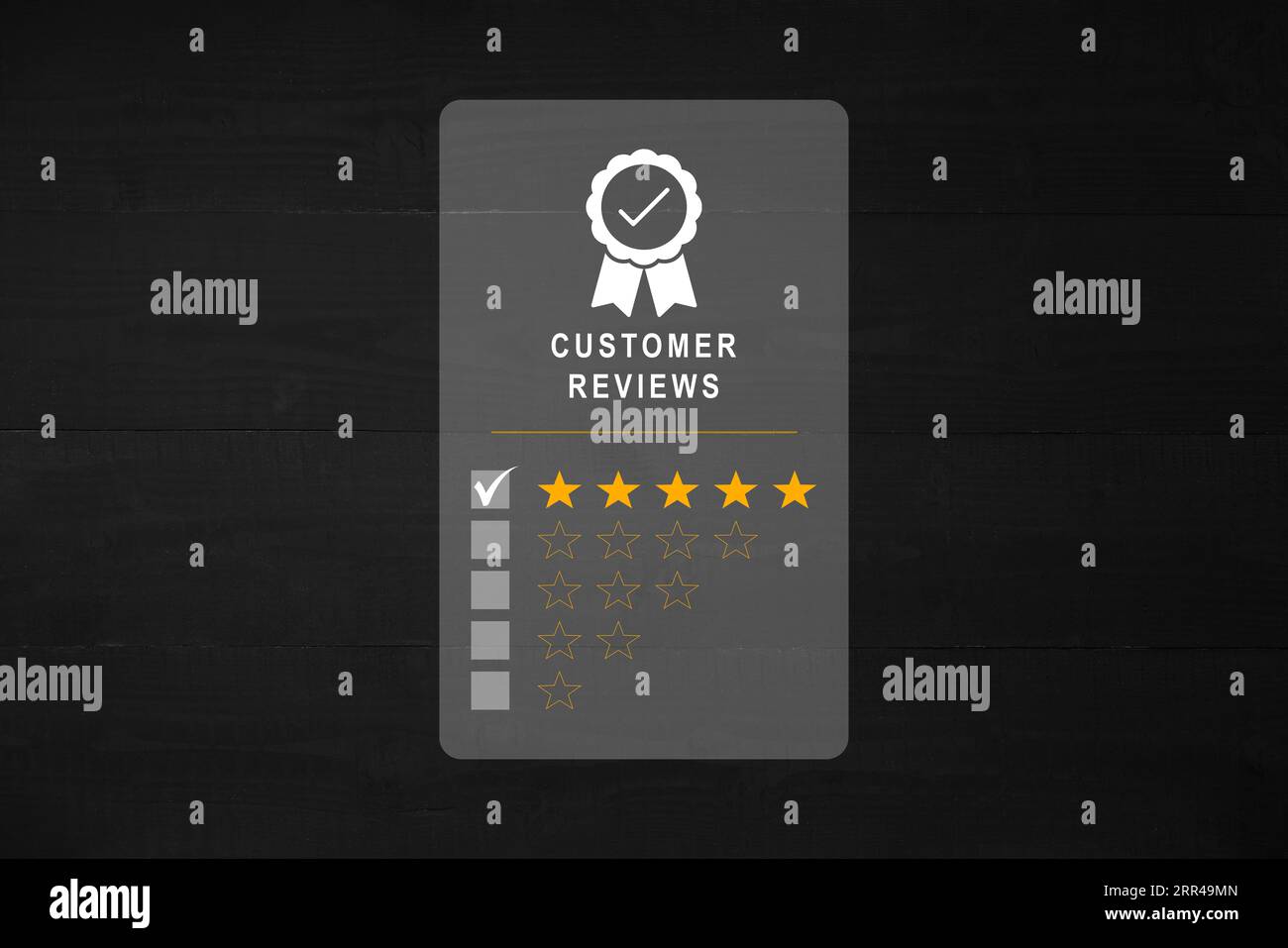Customer review satisfaction feedback survey concept. User give rating to service excellent ...