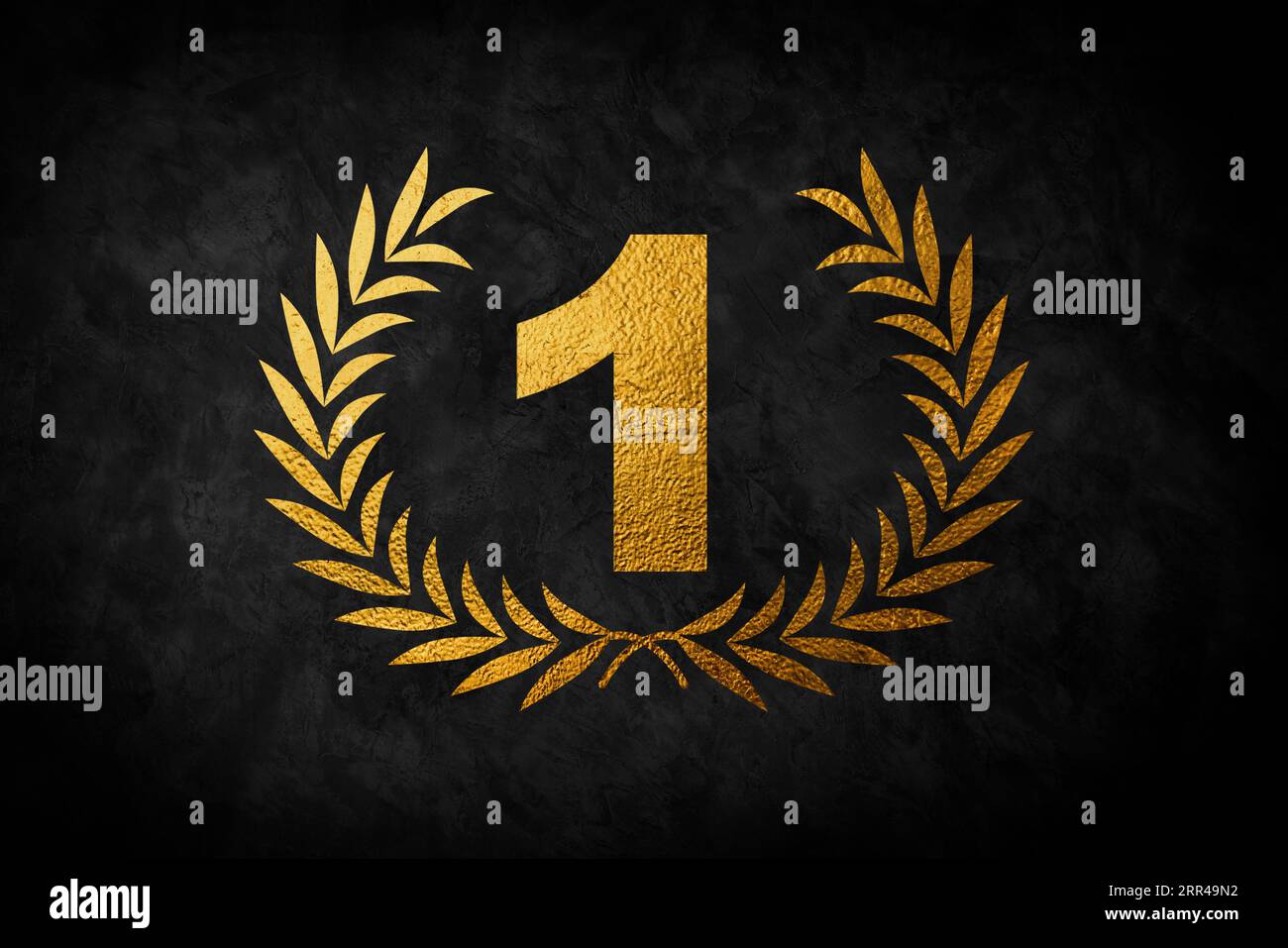 Top 1 best podium award sign, golden object. Vector illustration Stock ...