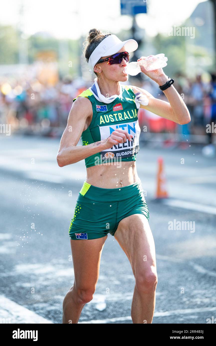 Sarah Klein of Australia competing in the women’s marathon on day 8 of ...