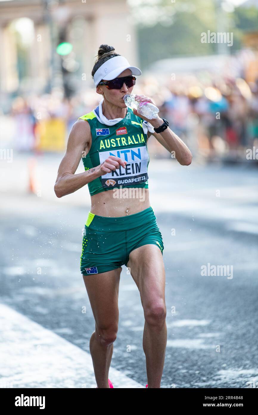 Sarah Klein of Australia competing in the women’s marathon on day 8 of ...