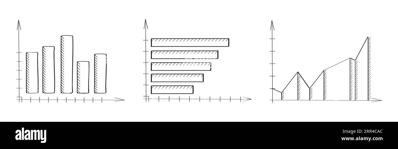 Chart, graph set vector in doodle style. Approximation, statistics ... Chart, graph set vector in doodle style. Approximation, statistics ...