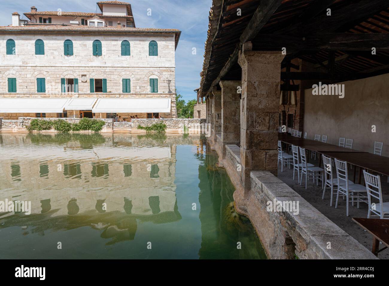 Thermal Bath in the Historic Center of Bagno Vignoni Stock Photo - Alamy