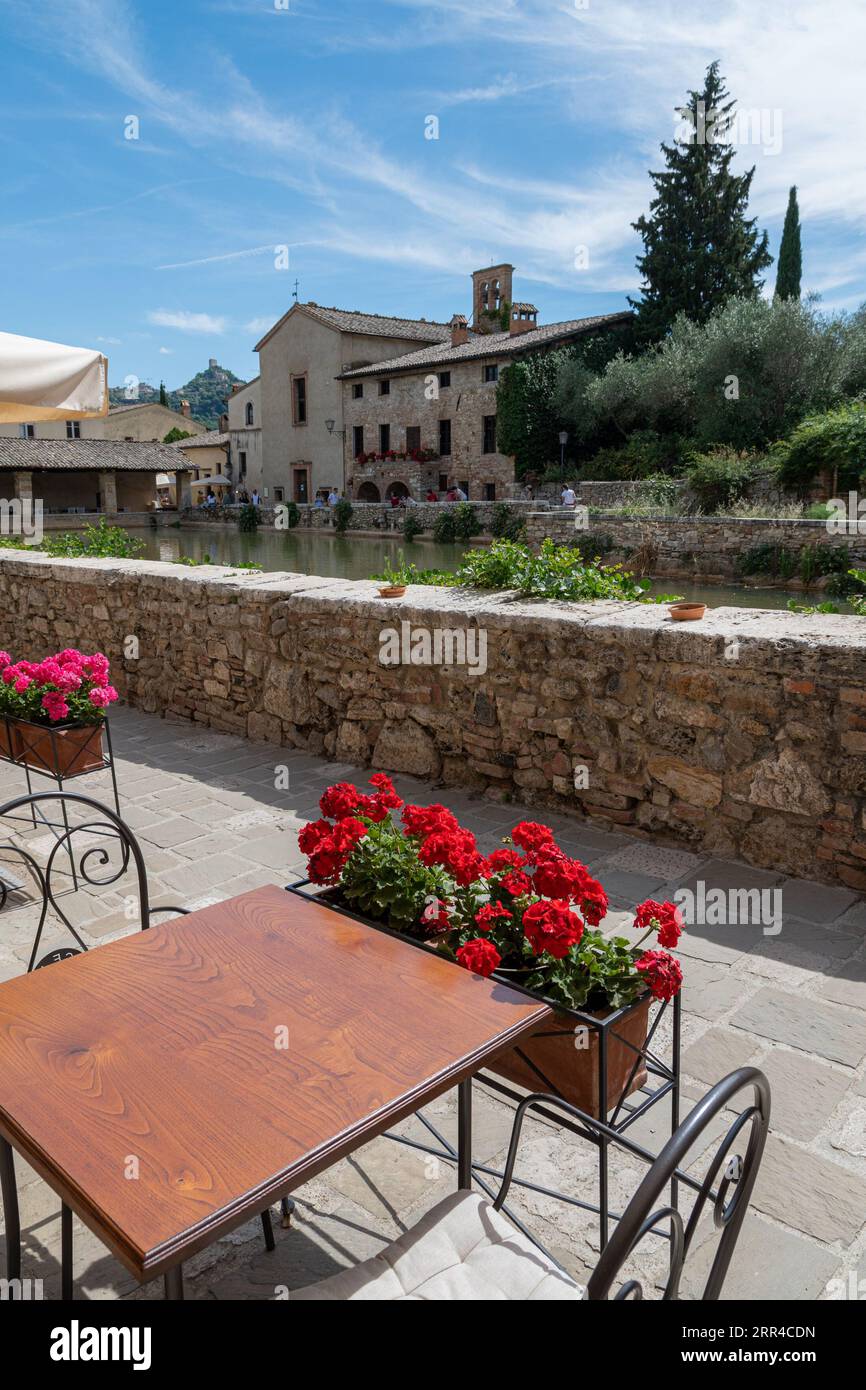 Thermal Bath in the Historic Center of Bagno Vignoni Stock Photo - Alamy