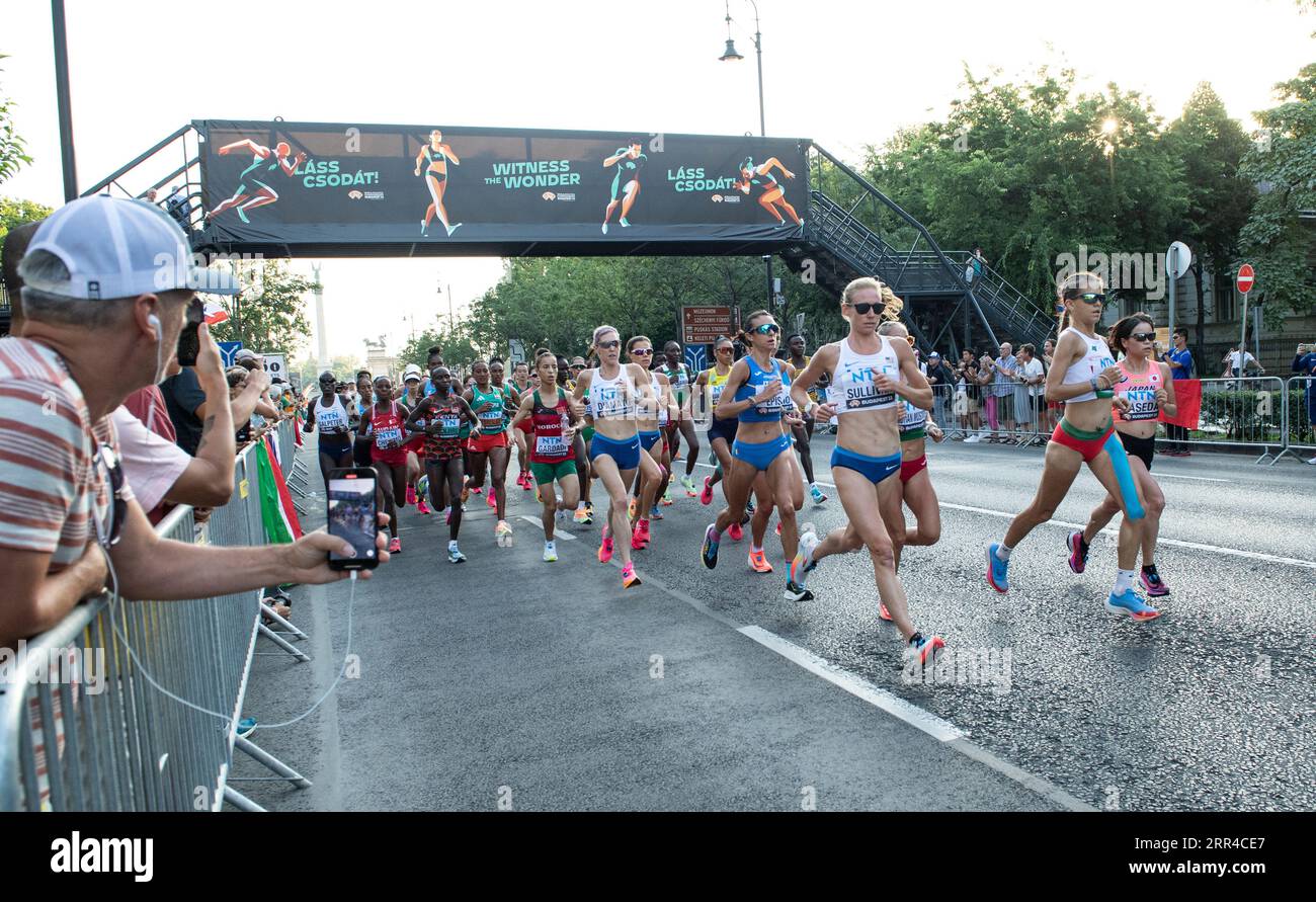 Susanna Sullivan of the USA competing in the women’s marathon on day 8 ...