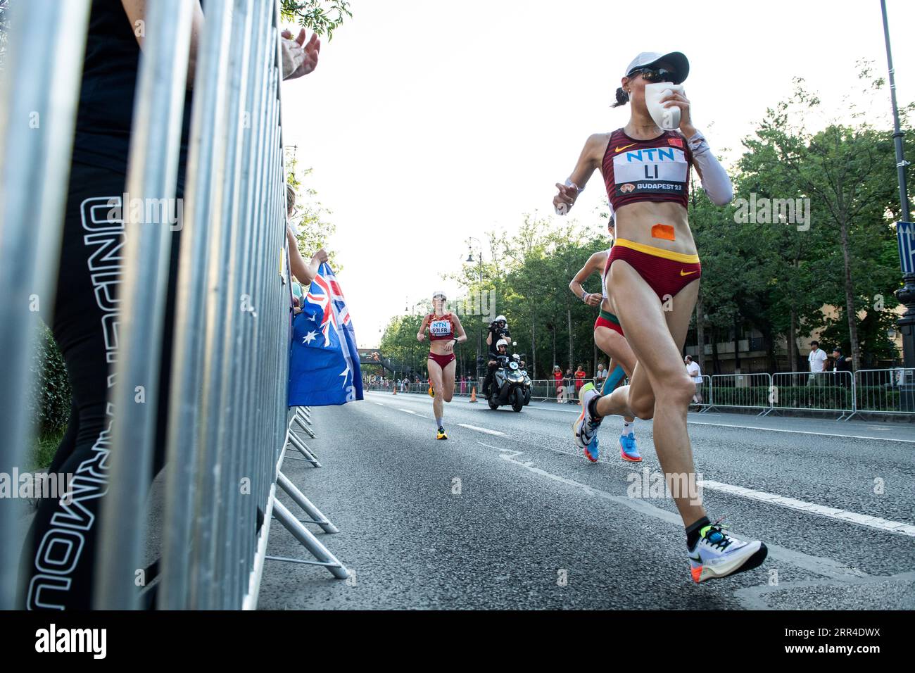 Zhixuan Li of China competing in the women’s marathon on day 8 of the ...
