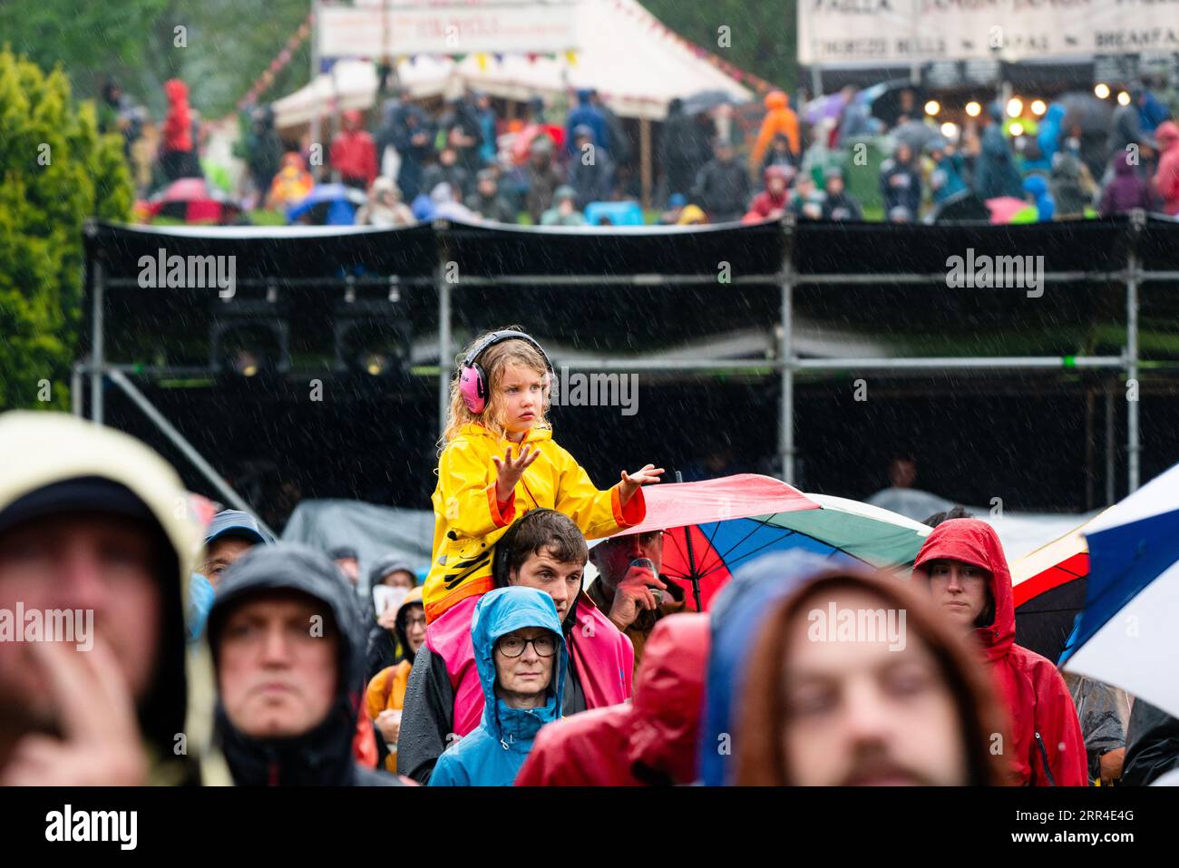 A great atmosphere in main Mountain Stage field in the heavy rainstorm ...