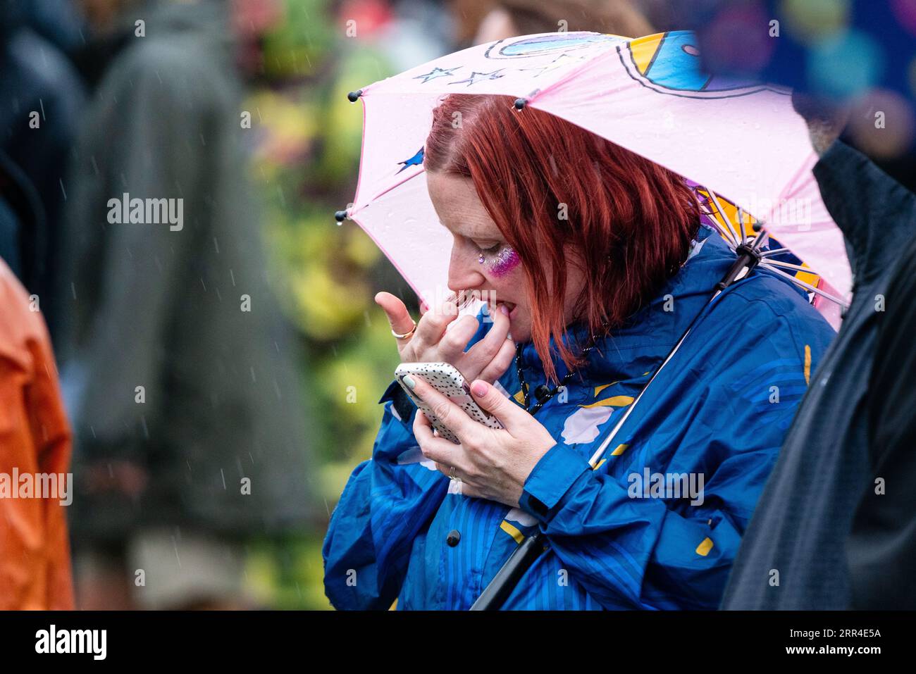 Women makeup in rain hi-res stock photography and images - Alamy