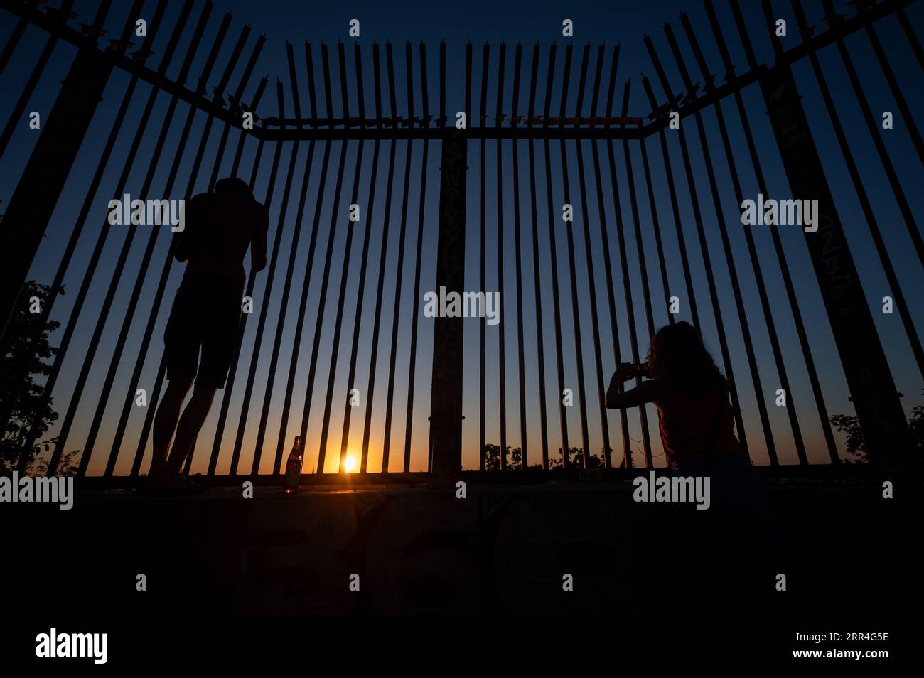 Berlin, Germany. 06th Sep, 2023. Jens watches the sunset on the ...