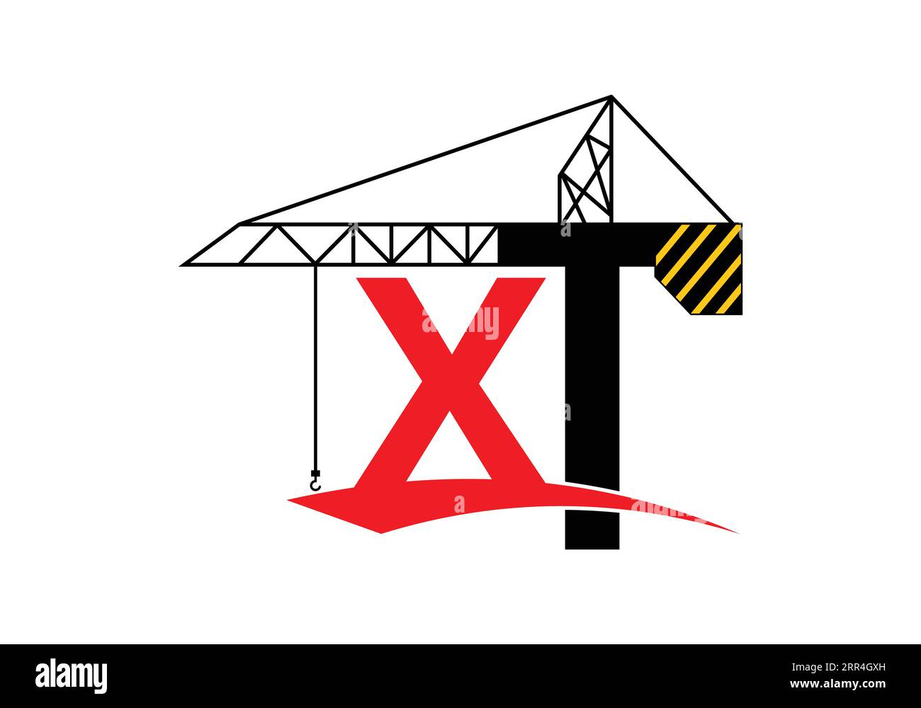 Letter X Construction Logo Symbol Vector Template Stock Vector Image ...