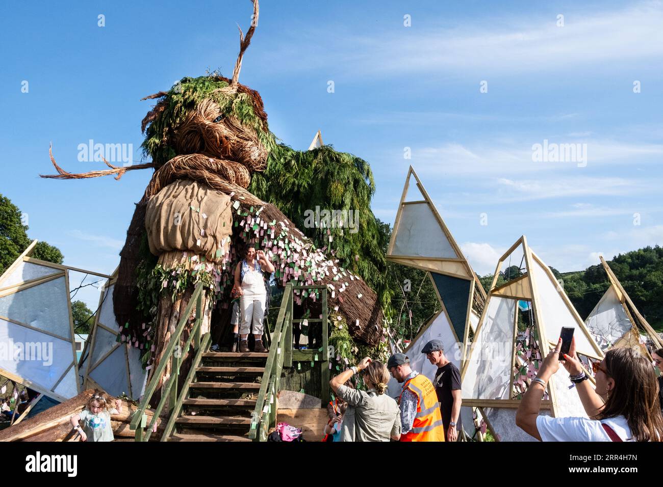 The iconic Green Man Wicker Man installation at Green Man Festival ...