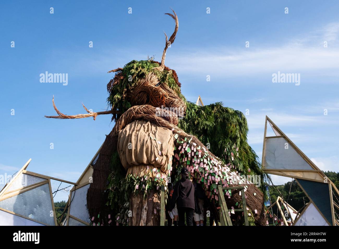 The iconic Green Man Wicker Man installation at Green Man Festival ...