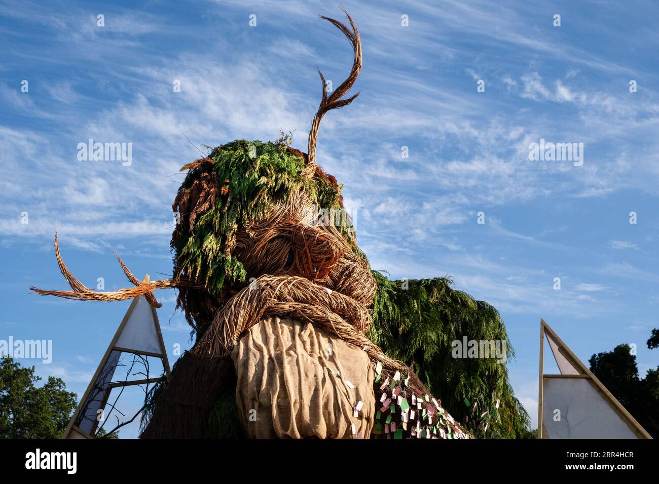 The iconic Green Man Wicker Man installation at Green Man Festival ...