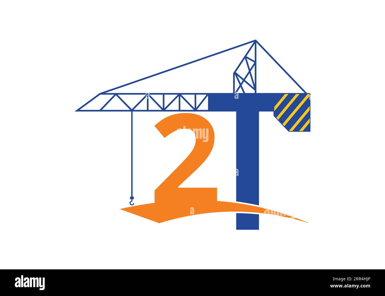 Letter 2 Construction Logo Symbol Vector Template Stock Vector Image ...