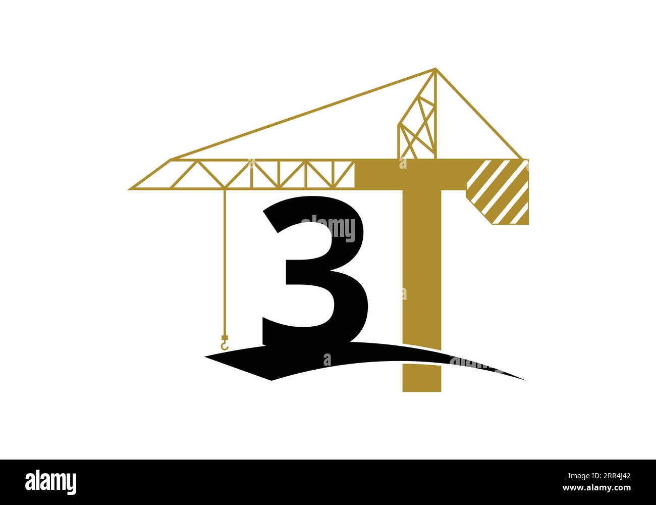 Letter 3 Construction Logo Symbol Vector Template Stock Vector Image ...