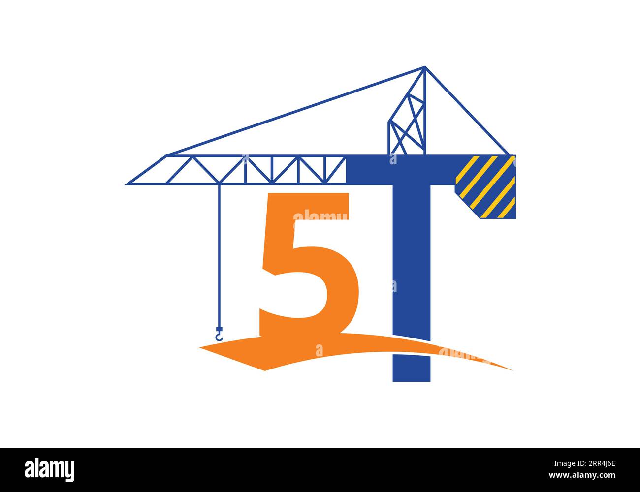 Letter 5 Construction Logo Symbol Vector Template Stock Vector Image ...