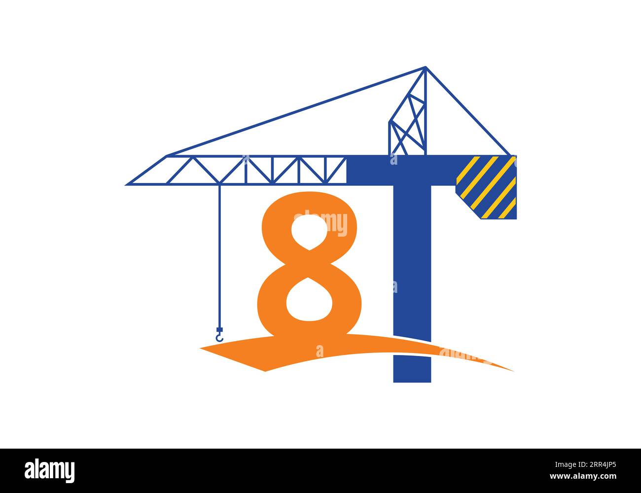 Letter 8 Construction Logo Symbol Vector Template Stock Vector Image ...