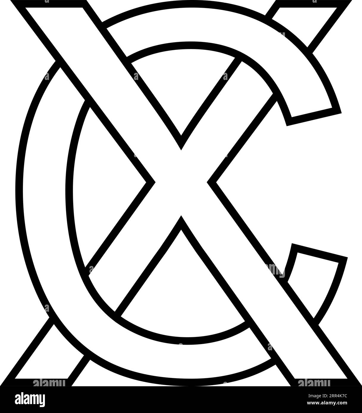 Letter c x c vector Black and White Stock Photos & Images - Alamy