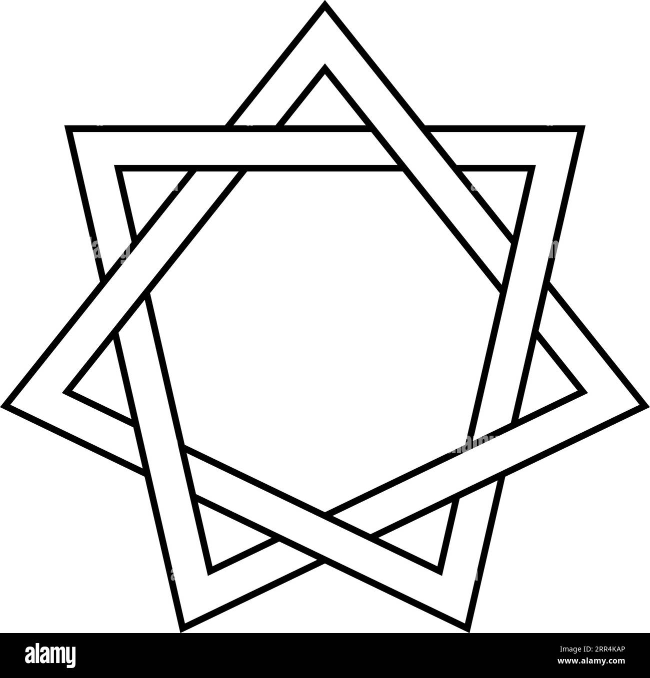 Star interlaced sides vector, knot stars logo tattoo Stock Vector Image ...