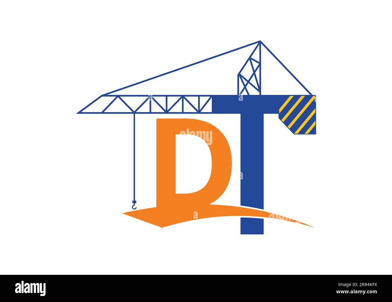 Letter D Construction Logo Symbol Vector Template Stock Vector Image ...