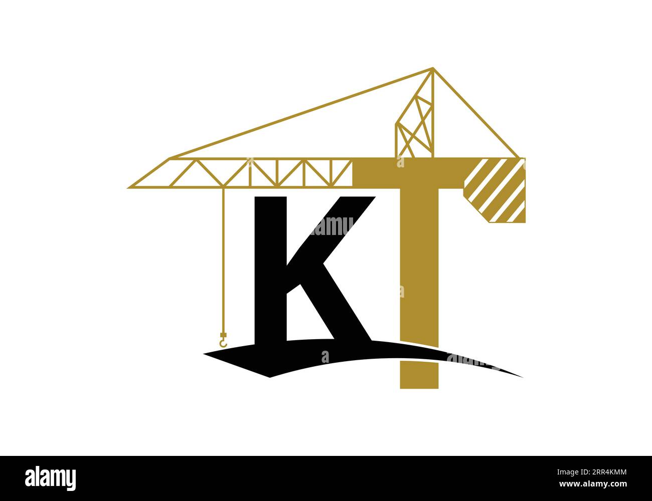 Letter K Construction Logo Symbol Vector Template Stock Vector Image ...