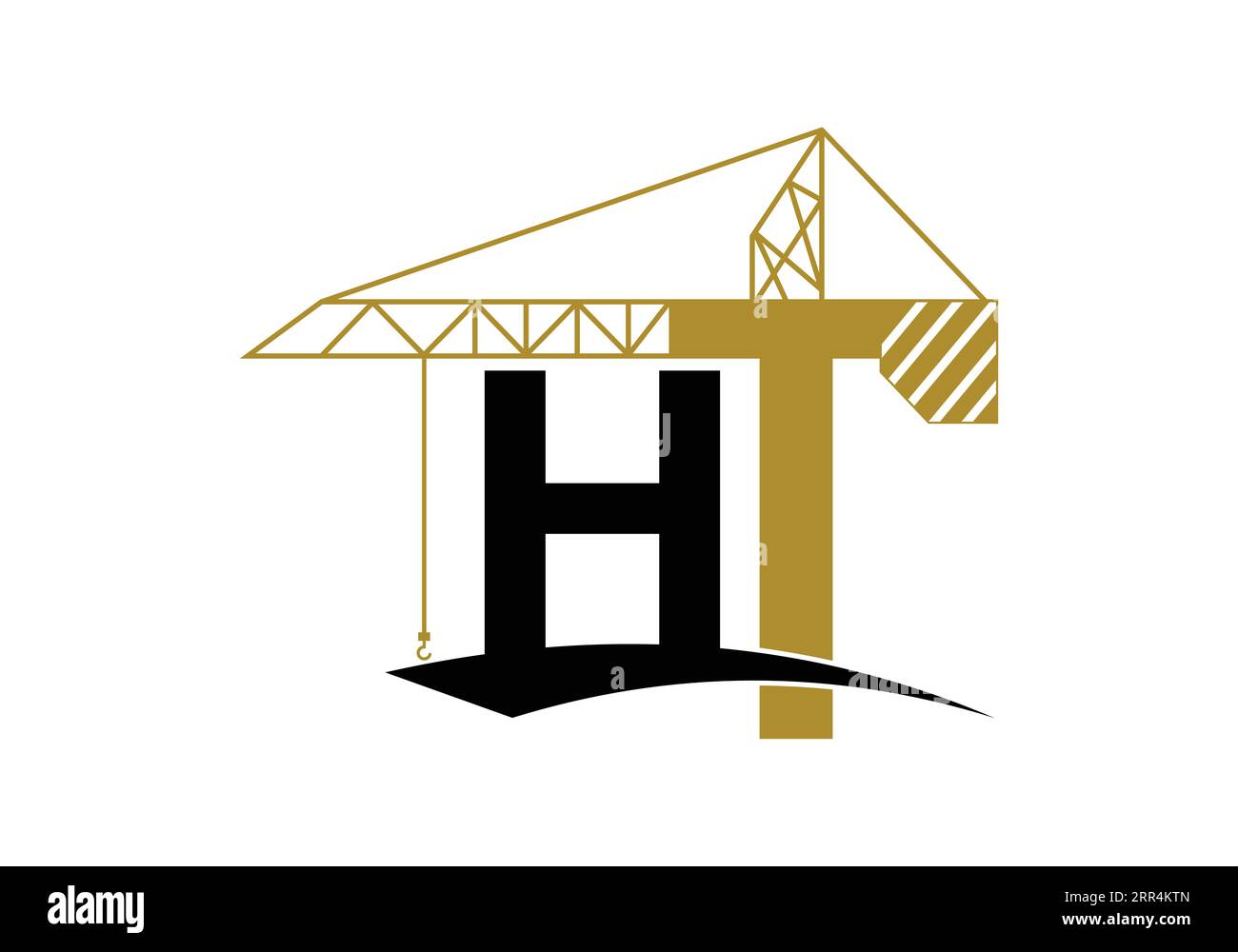 Letter H Construction Logo Symbol Vector Template Stock Vector Image ...