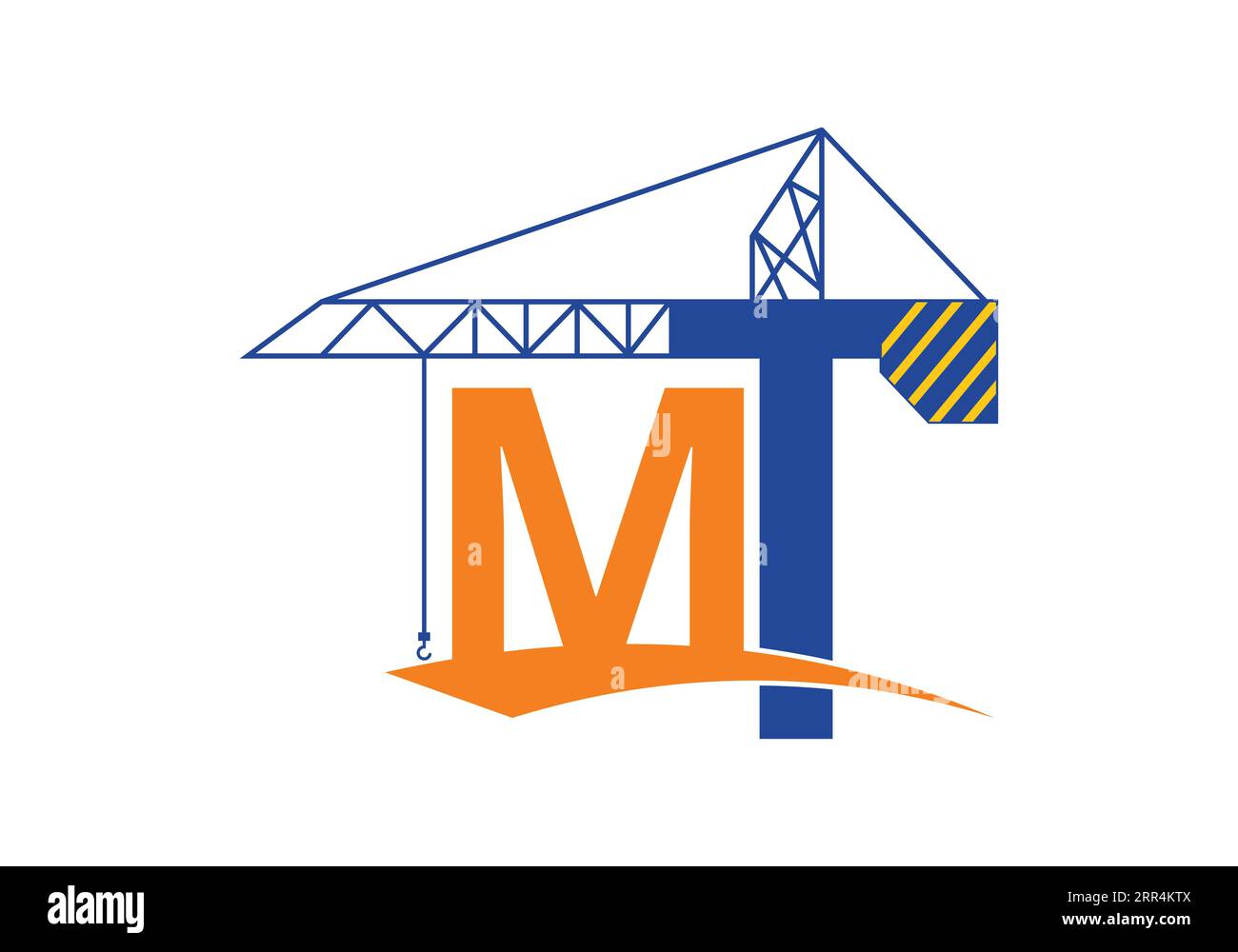 Letter M Construction Logo Symbol Vector Template Stock Vector Image ...