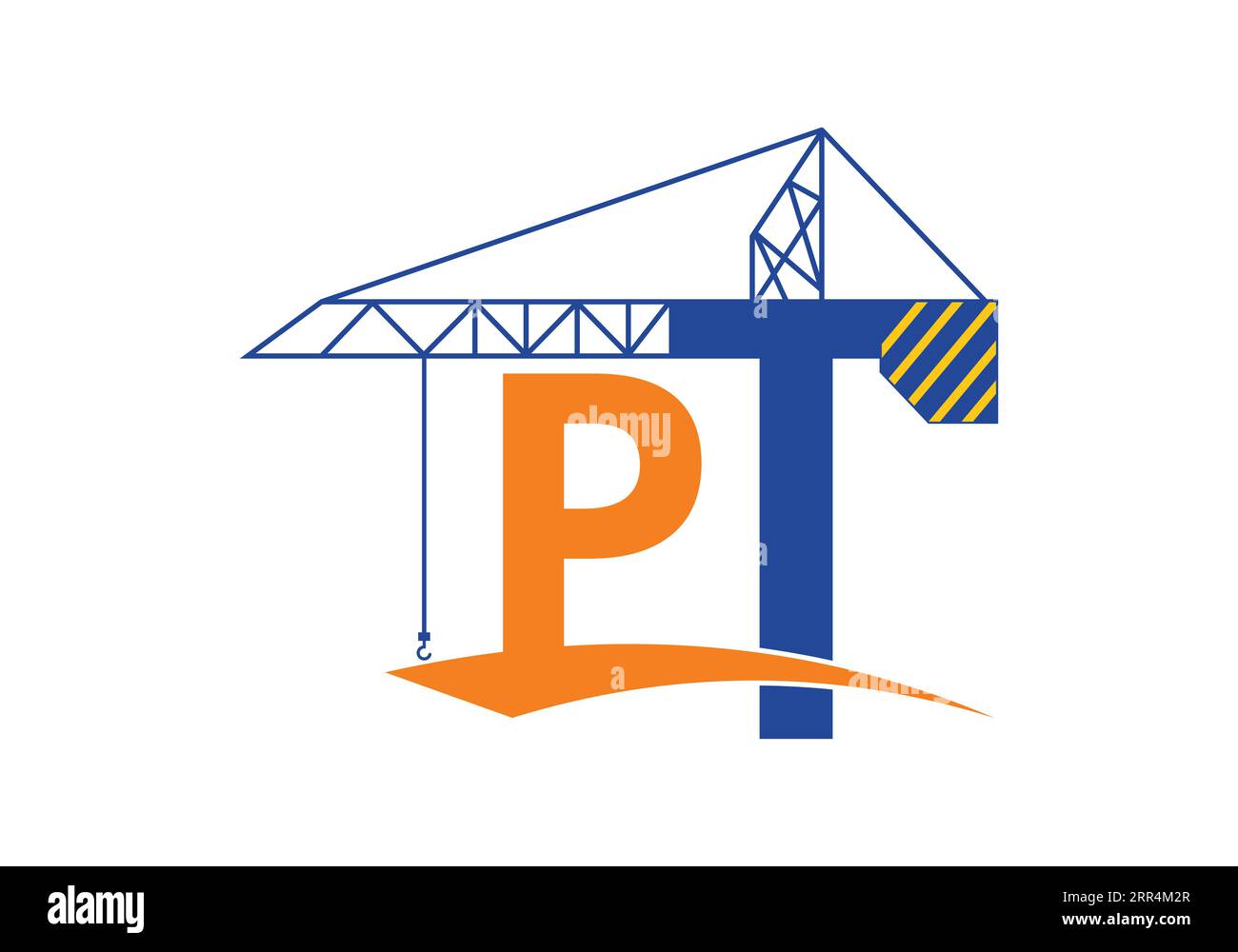 Letter P Construction Logo Symbol Vector Template Stock Vector Image ...
