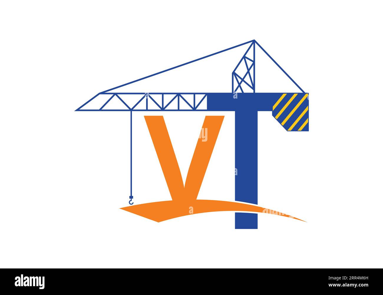 Letter V Construction Logo Symbol Vector Template Stock Vector Image ...