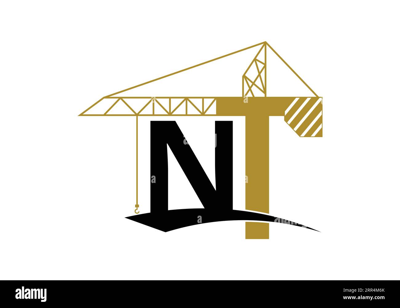 Letter N Construction Logo Symbol Vector Template Stock Vector Image ...