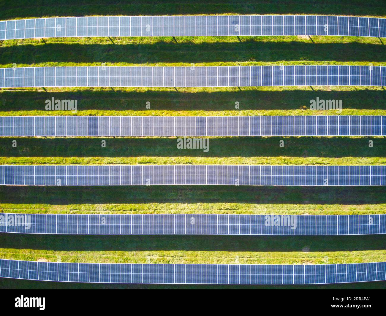Solar farm aerial view Victoria Australia showing photovoltaic solar ...
