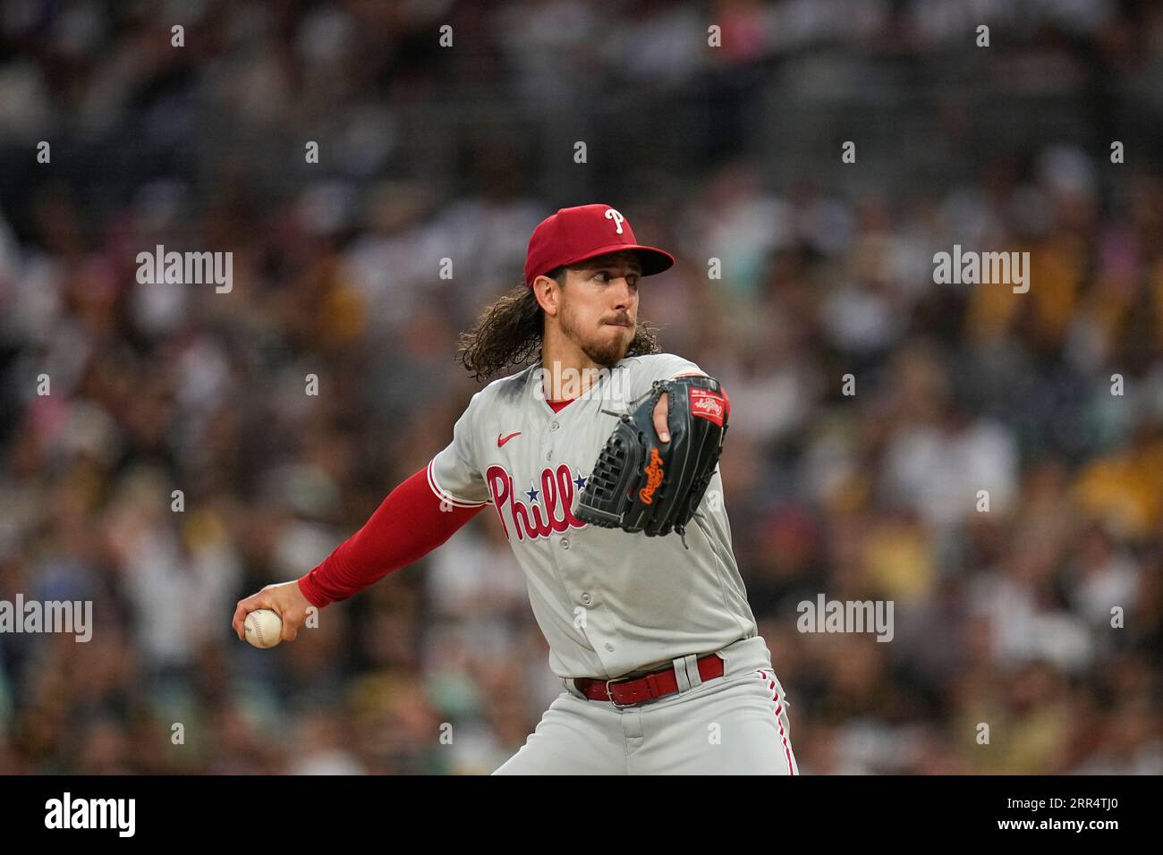 Philadelphia Phillies starting pitcher Michael Lorenzen works against a ...