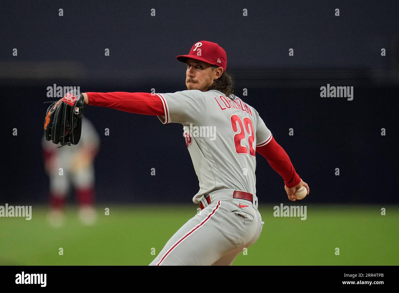 Philadelphia Phillies starting pitcher Michael Lorenzen works against a ...