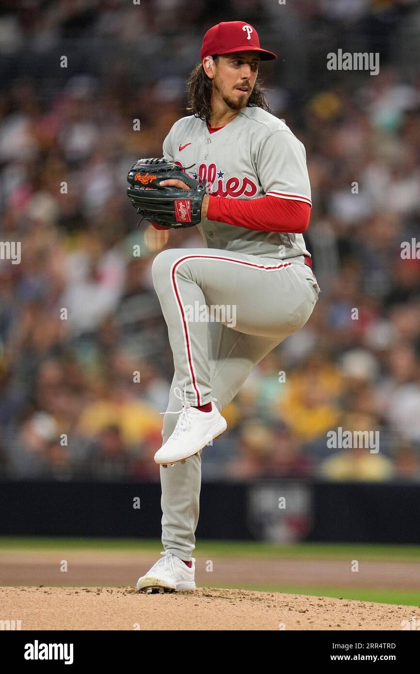 Philadelphia Phillies starting pitcher Michael Lorenzen works against a ...