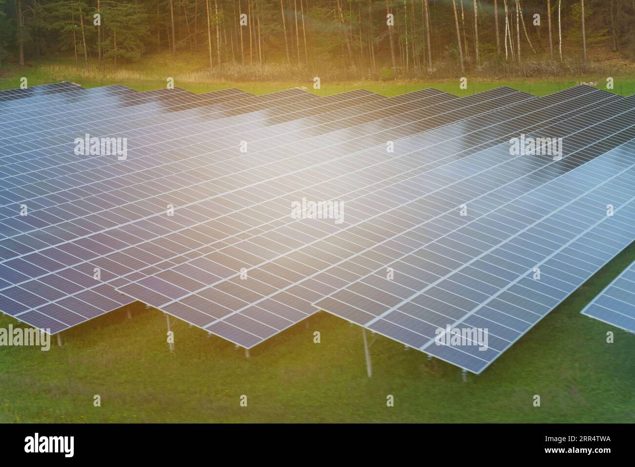 Solar field in a forest hi-res stock photography and images - Alamy