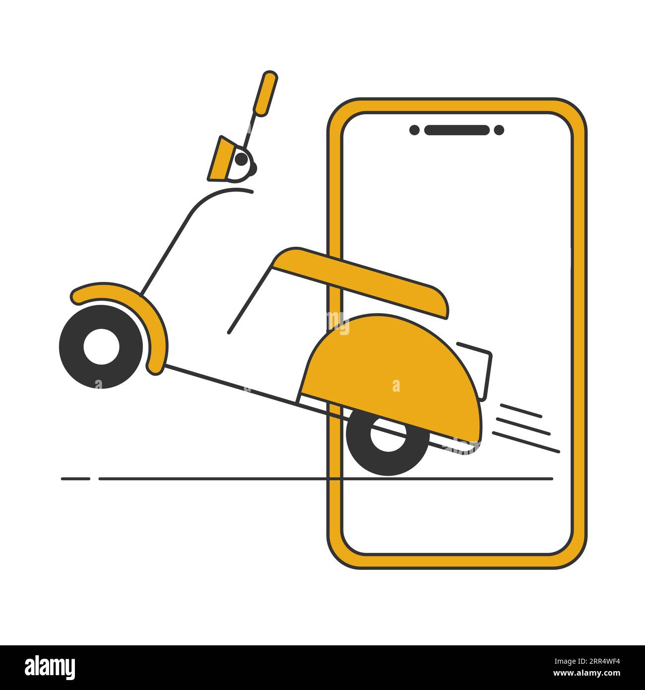 Express delivery ride motorcycle icon banner Stock Vector Image & Art ...