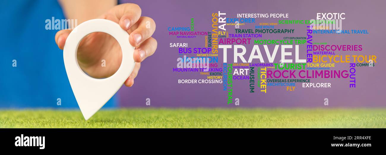 Gps word cloud concept text hi-res stock photography and images - Alamy