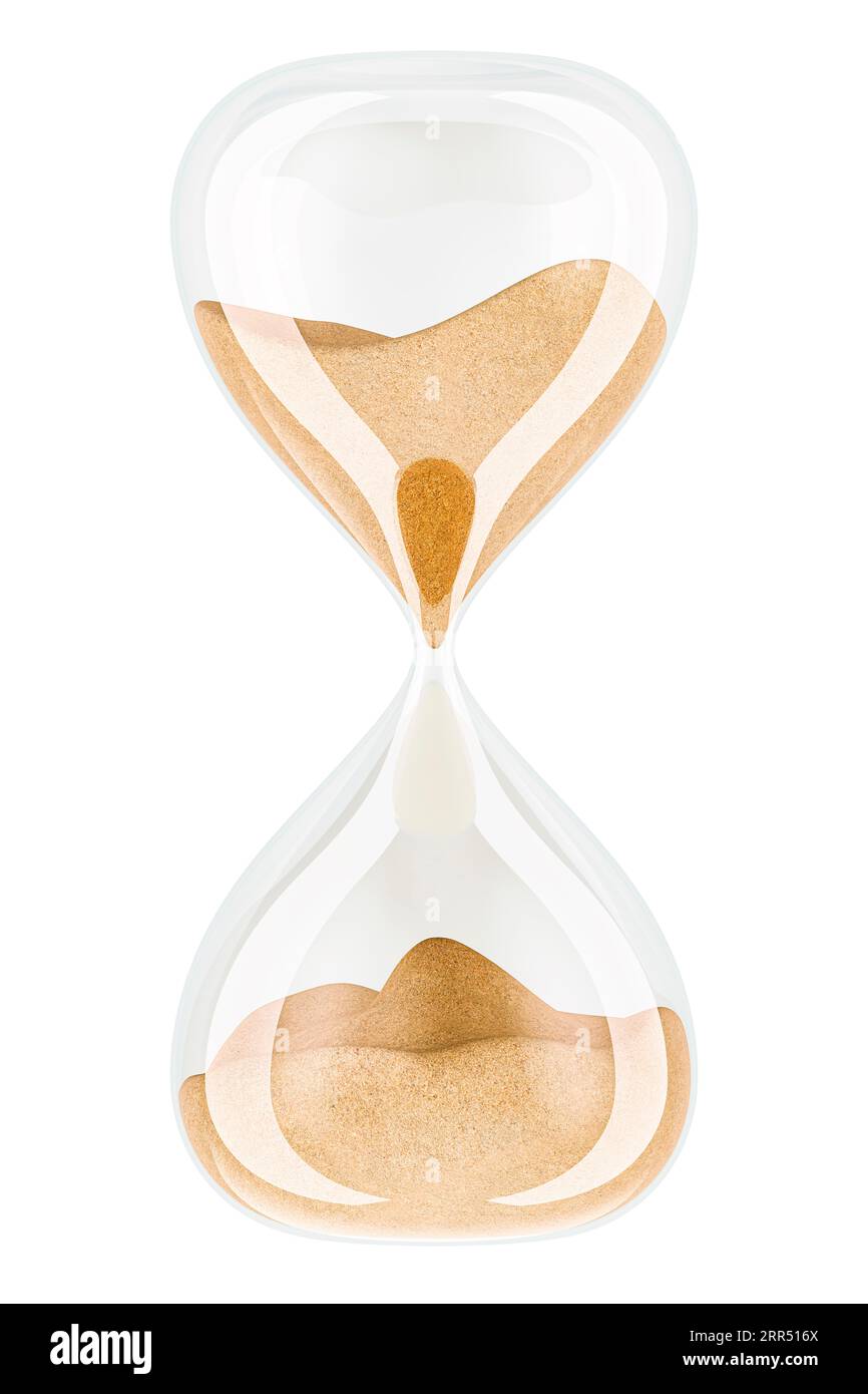 Sand Timer Hourglasses. 3D rendering isolated on white background Stock ...