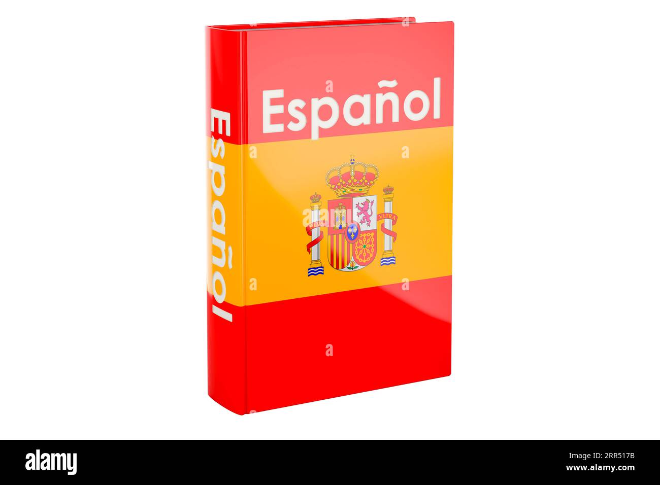 Spanish language course. Spanish language textbook, 3D rendering ...