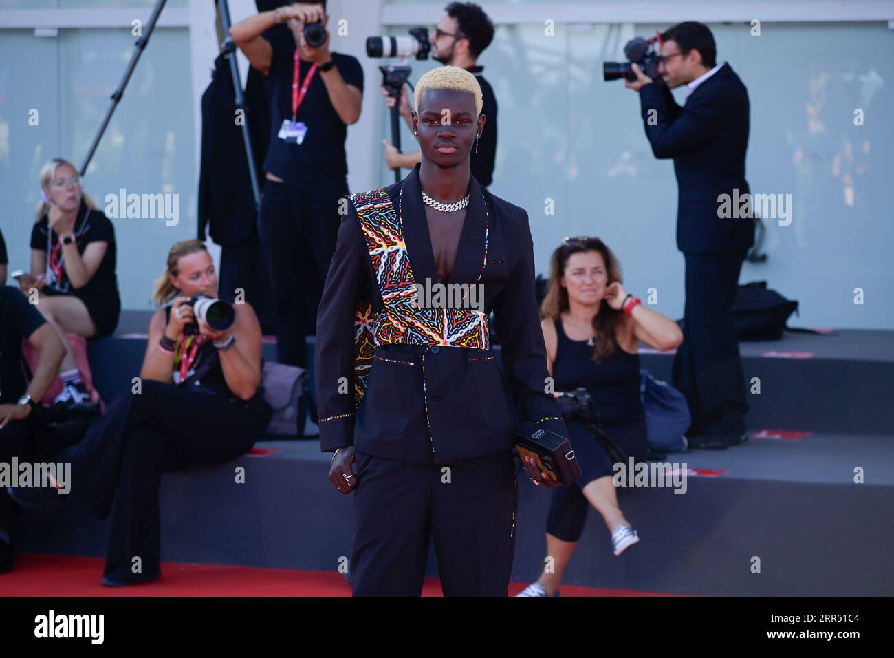 Venice Lido, Italy. 06th Sep, 2023. Moustapha Fall attends the red ...